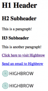 Links and Images | Highbrow